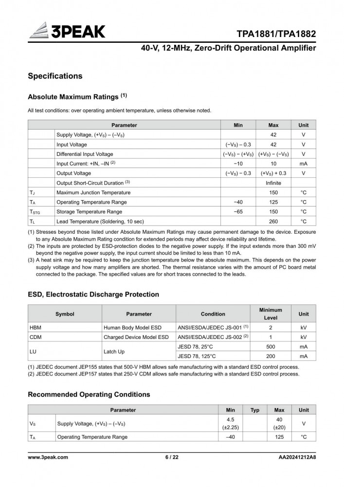TPA1881-SR datasheet page 6