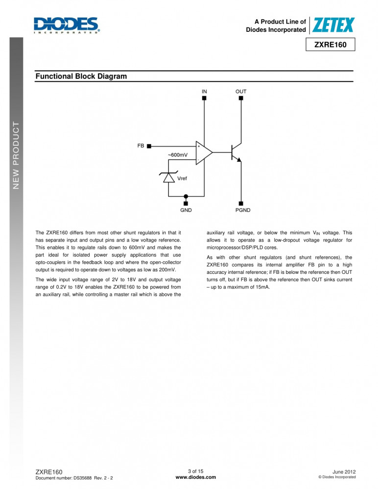 ZXRE160 datasheet page 3