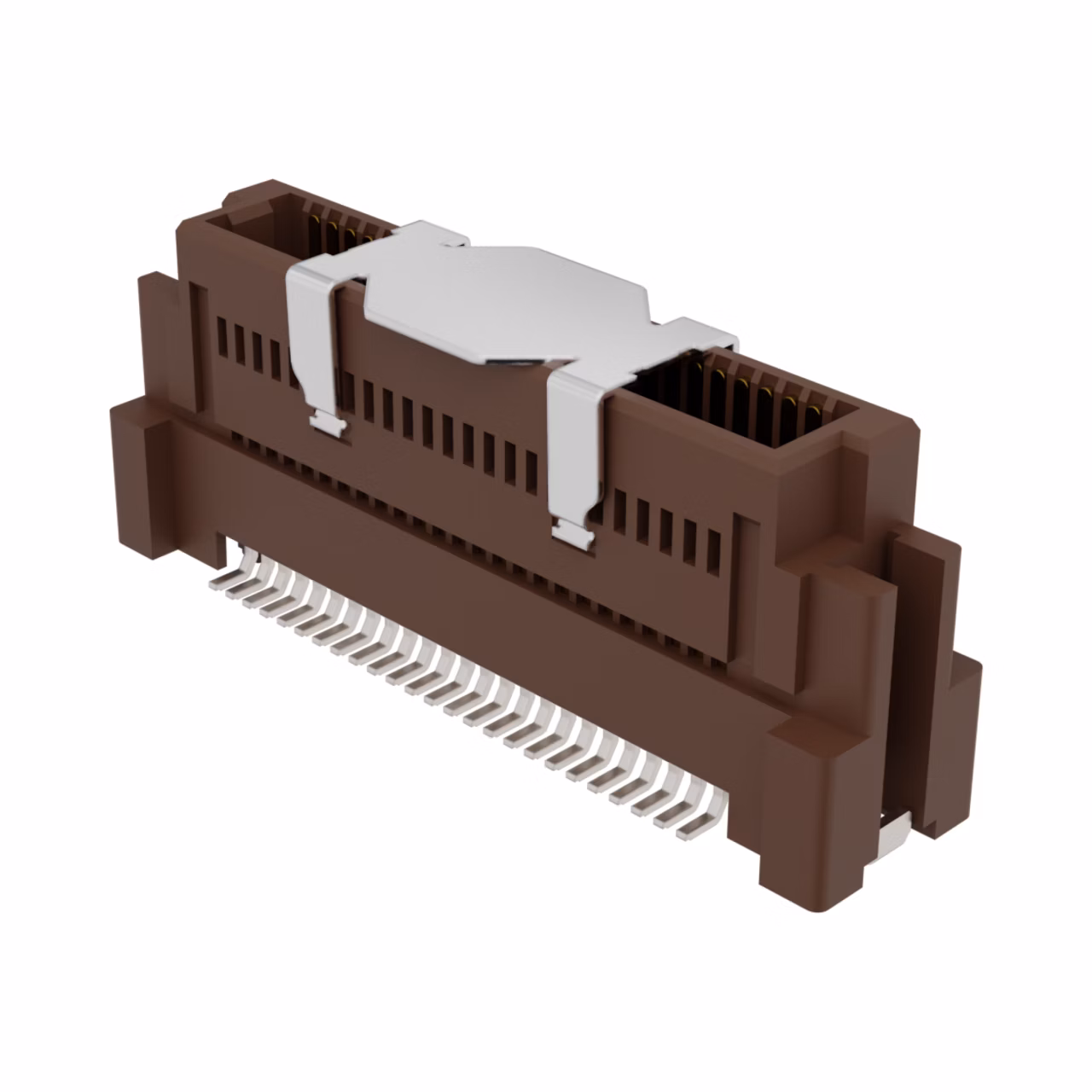 SlimStack Board-to-Board Connector, 0.635mm Pitch, 0.635 Series, Plug, 10.00 or 16.00mm Mated Height, 6.40mm Mated Width, 50 Circuits for sale