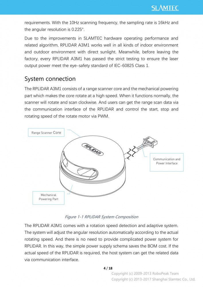 RPLIDAR A3M1 document page 4