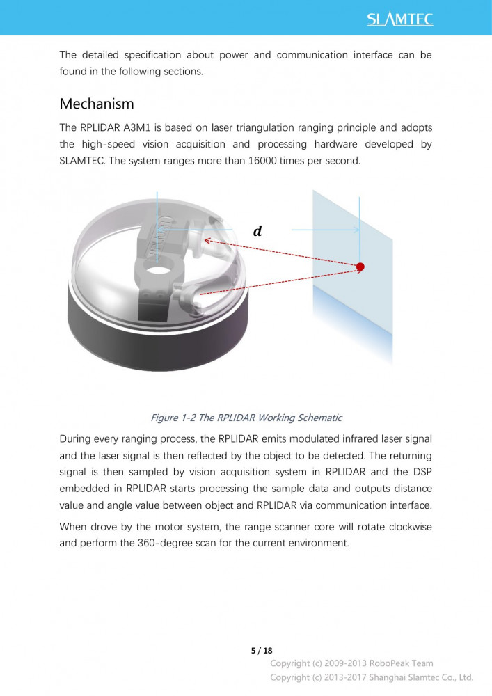 RPLIDAR A3M1 document page 5