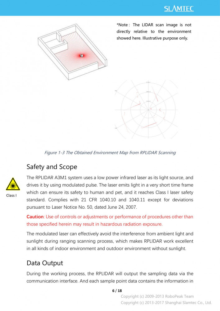 RPLIDAR A3M1 document page 6