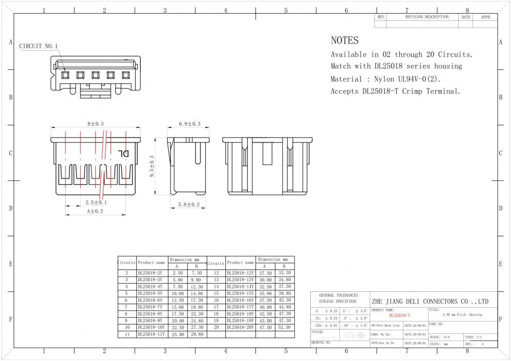 DL25018 technical document page 8