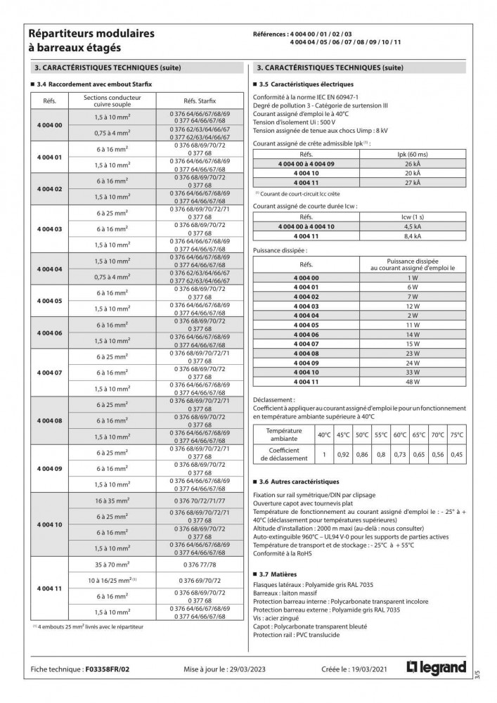 Legrand technical document page 3