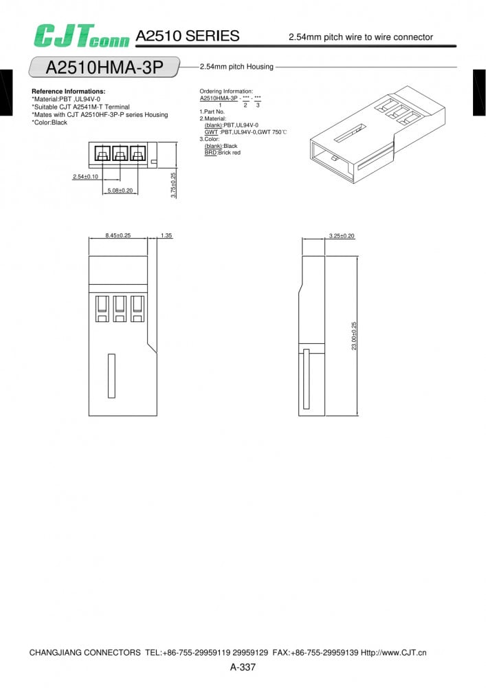 CJT A2510HF series technical document page 4
