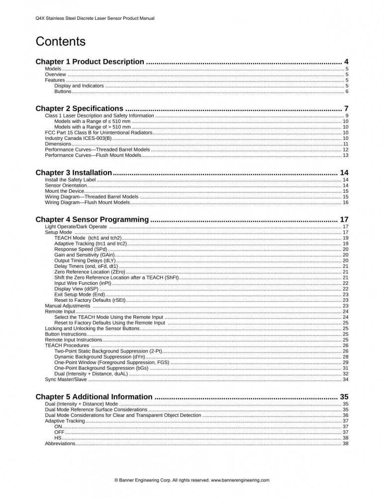 Q4X product manual page 2
