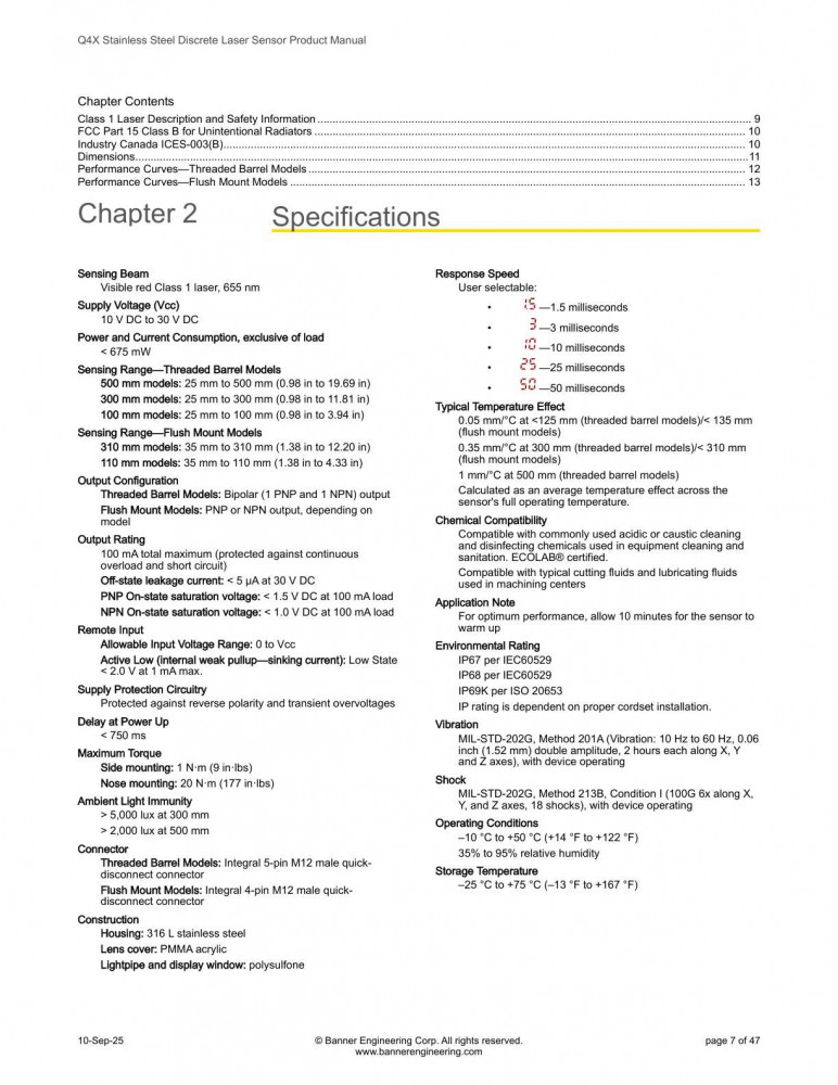 Q4X product manual page 7