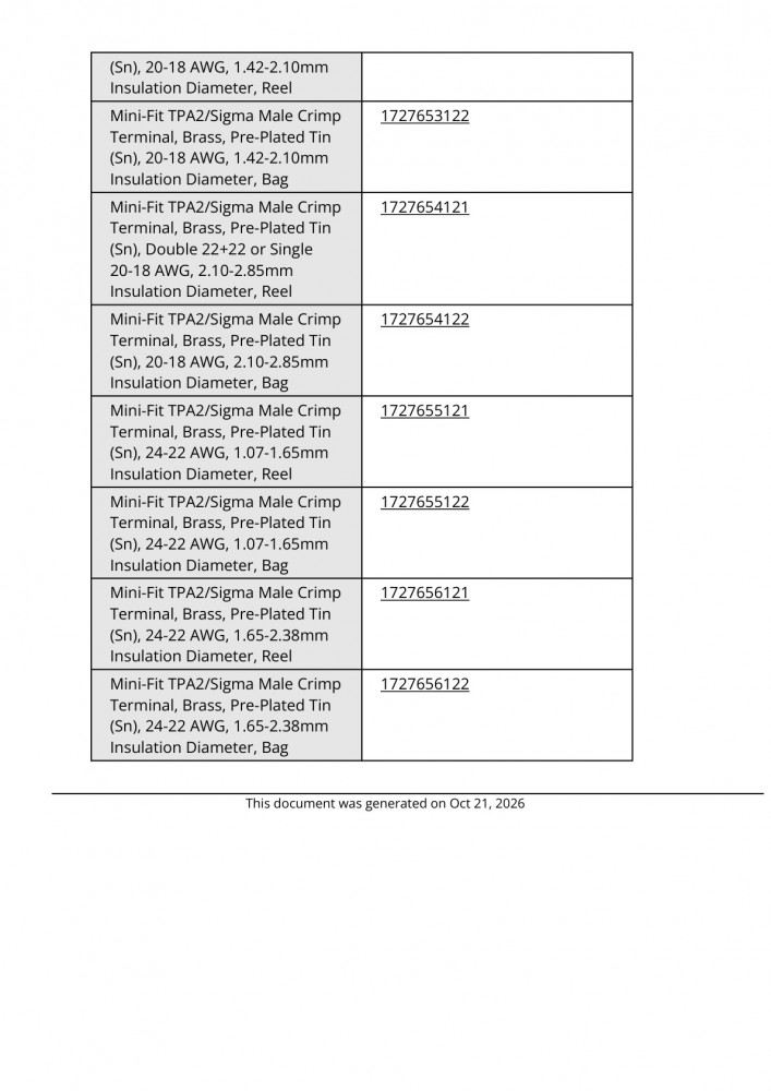 Molex tooling document preview, page 6