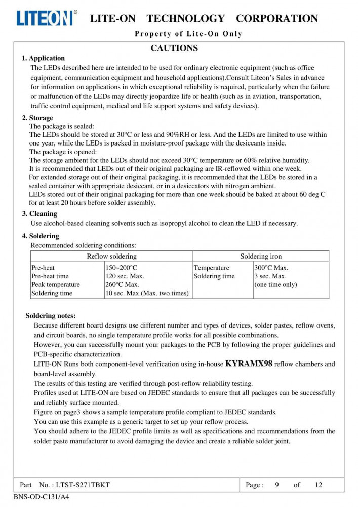 LTST-S271TBKT datasheet page 10