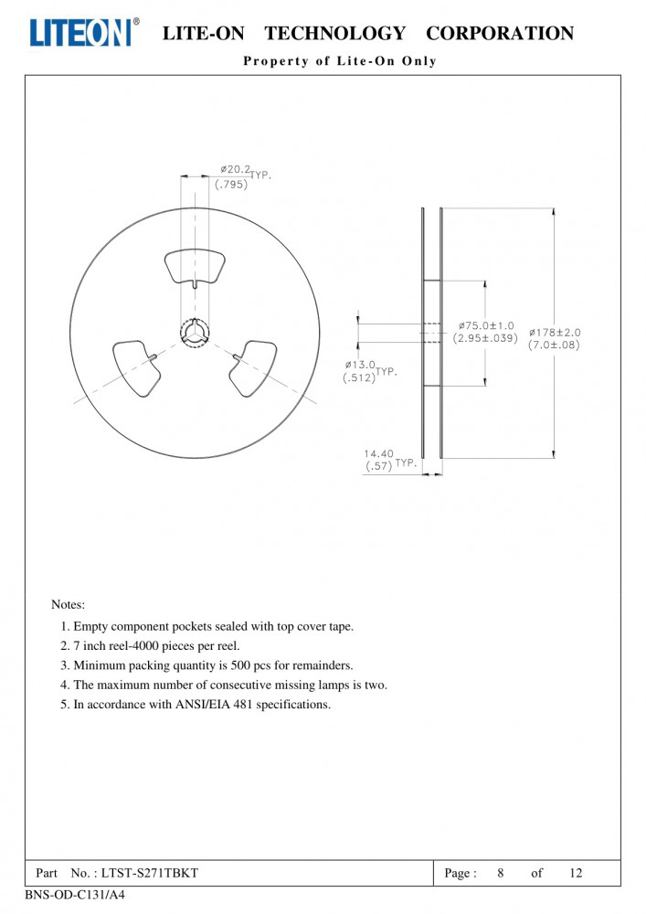 LTST-S271TBKT datasheet page 9