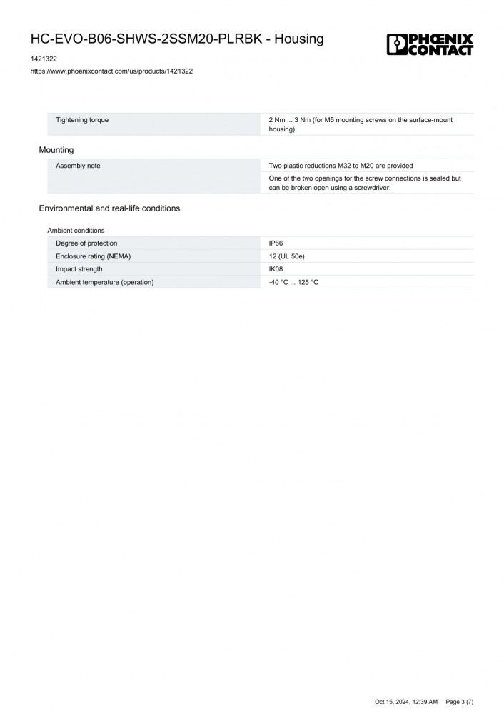 Phoenix Contact 1421322 product document page 3