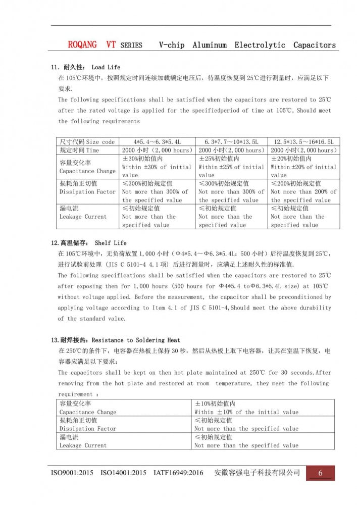 ROQANG VT1E101M0607 technical document page 6