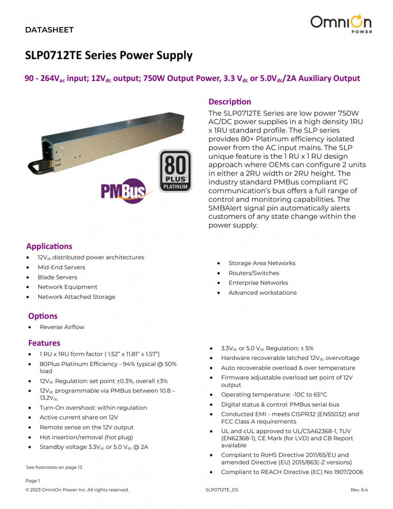 SLP0712TE datasheet page 1