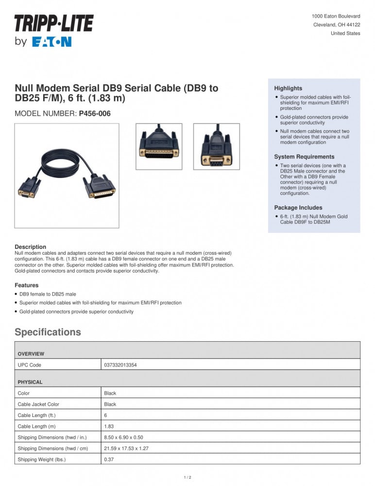 P456-006 technical document page 1