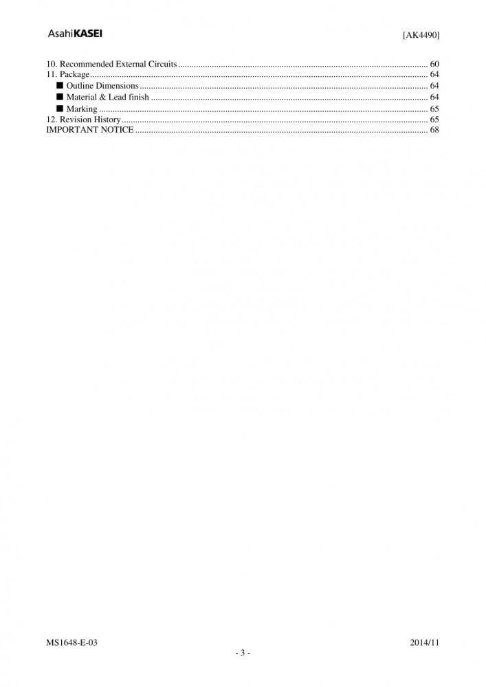 AK4490EQ datasheet page 3