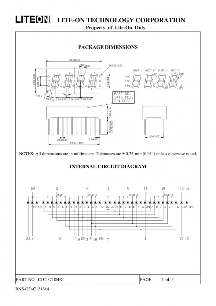 LTC-3710HR datasheet page 3