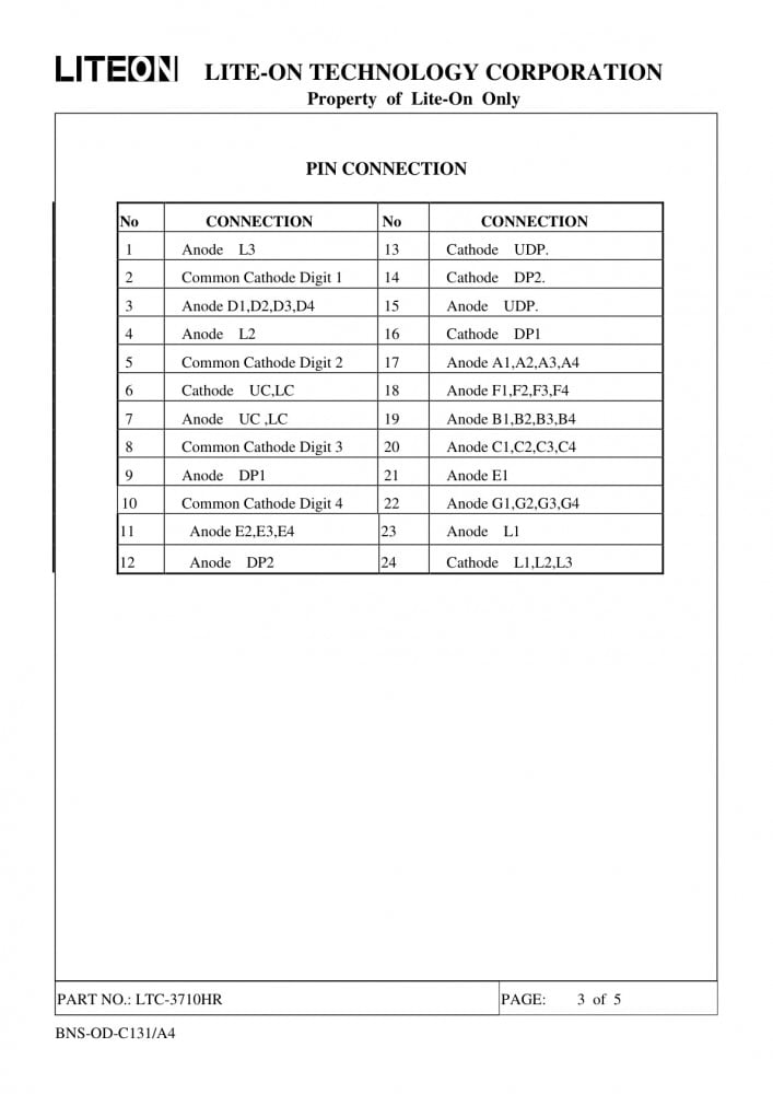 LTC-3710HR datasheet page 4