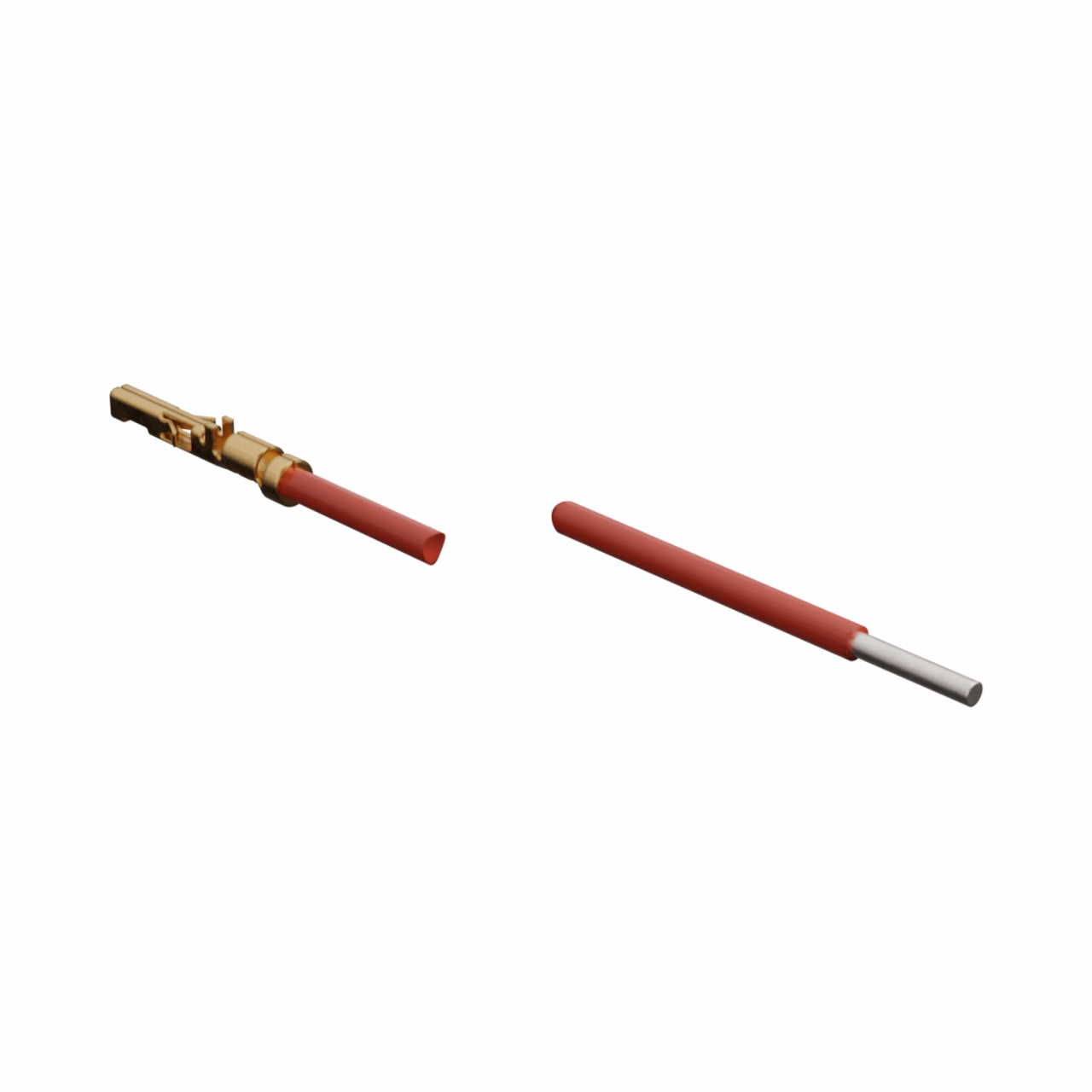 Pre-Crimped Lead Micro-Fit 3.0 Female-to-Pigtail, Gold (Au) Plating, 150.00mm Length, 22 AWG, Red for sale