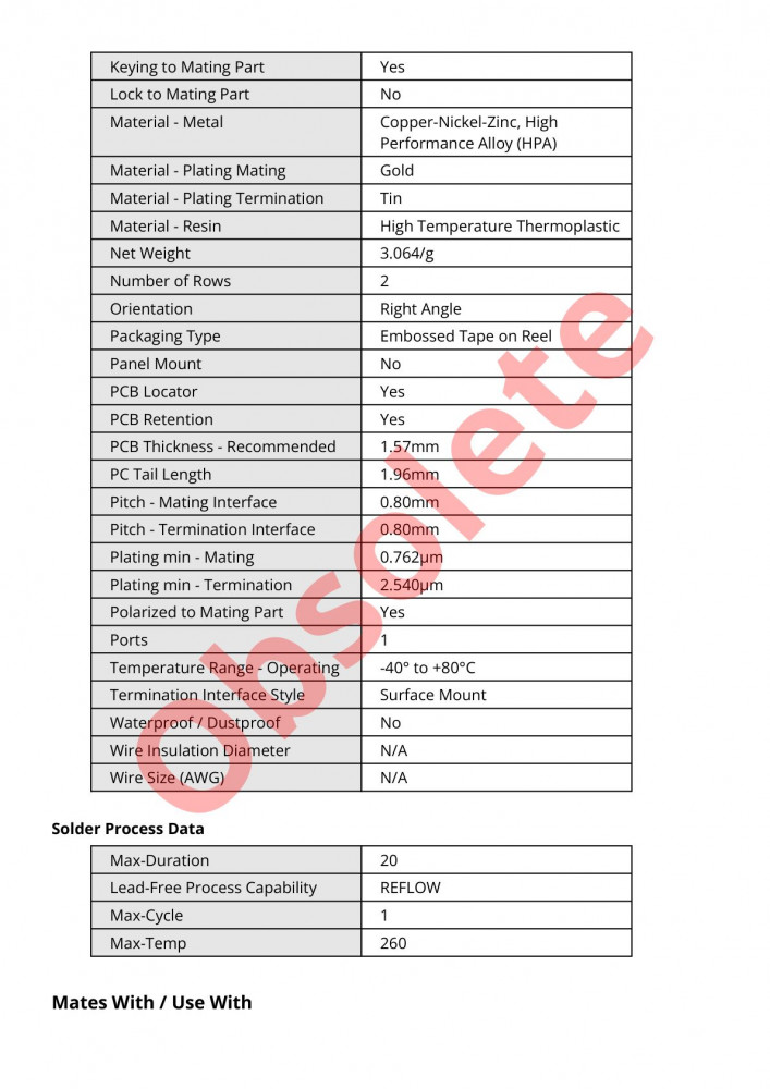 Technical document page 3 for MOLEX 757830127
