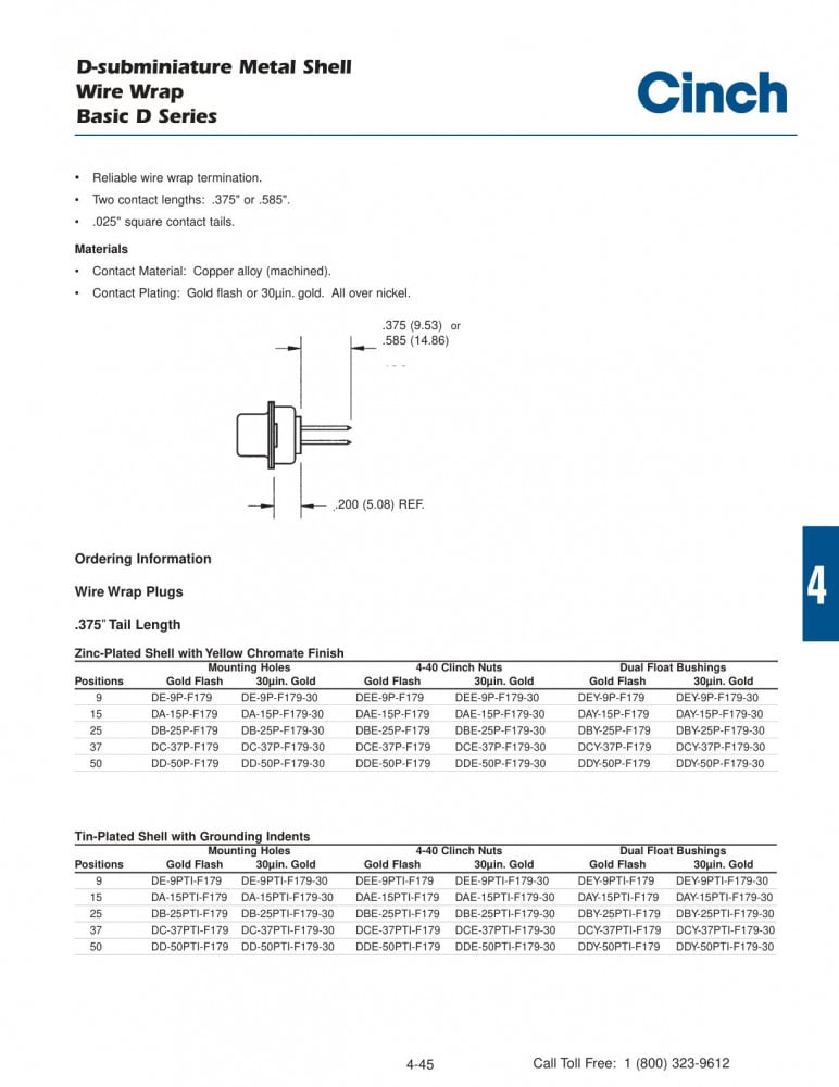 CINCH DCH-37P document page 10