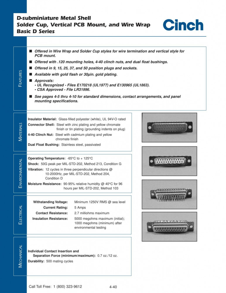 CINCH DCH-37P document page 5