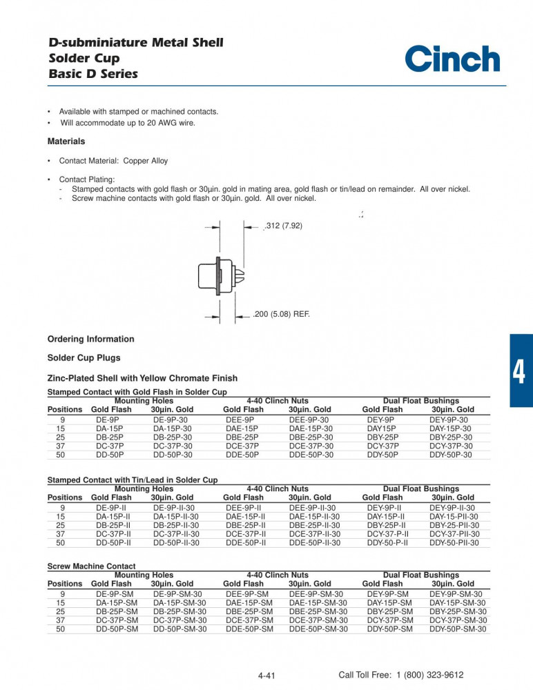 CINCH DCH-37P document page 6