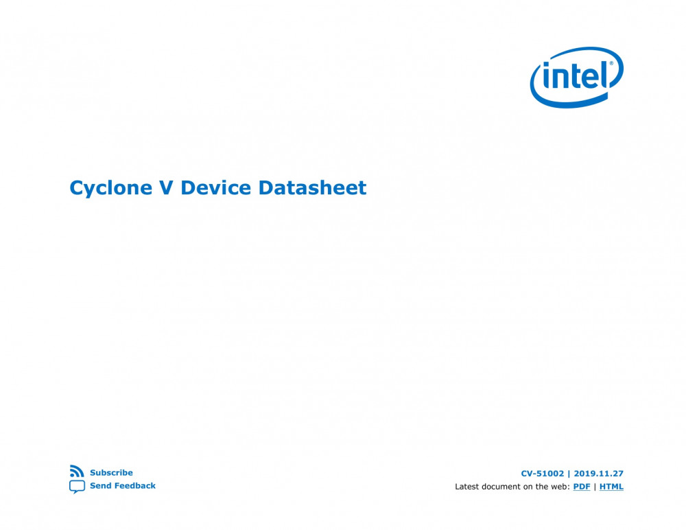 Cyclone V datasheet page 1