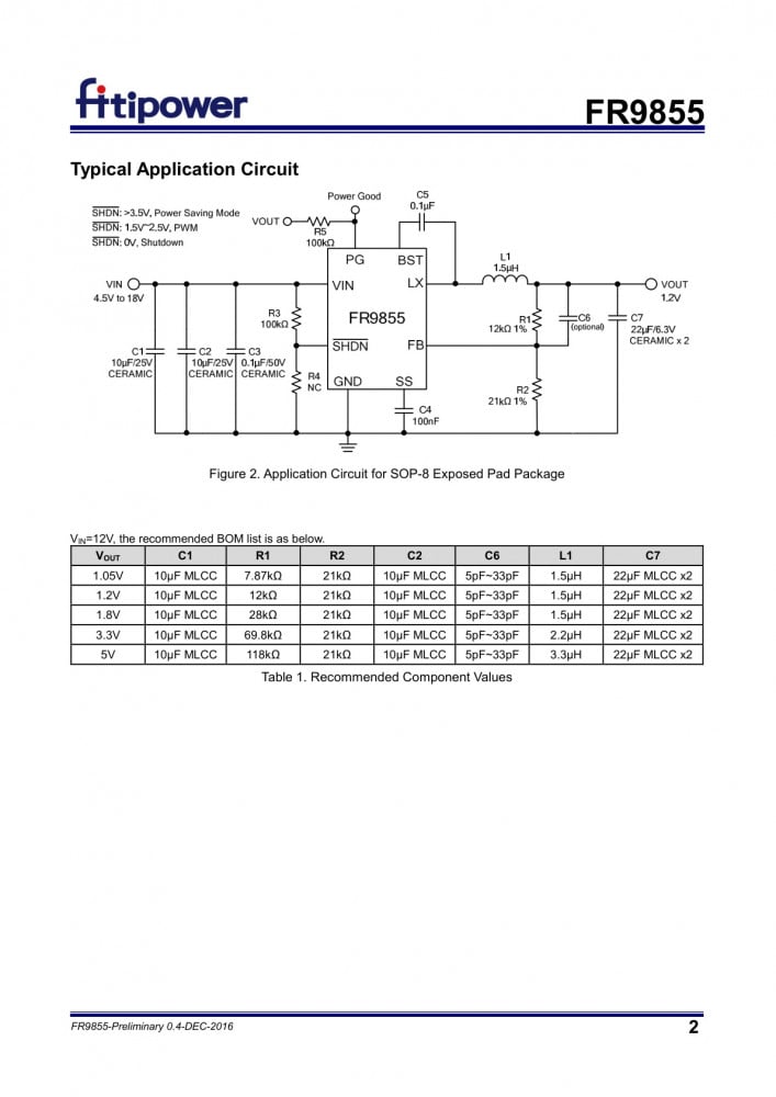 FR9855SP datasheet page 2