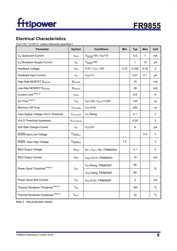 FR9855SP datasheet page 6