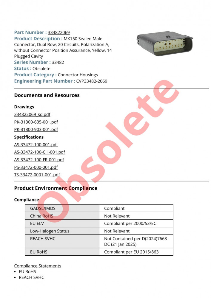 MOLEX 334822069 technical document image 1