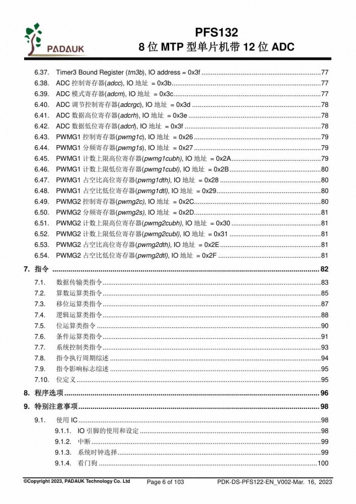 PFS132 datasheet preview page 6