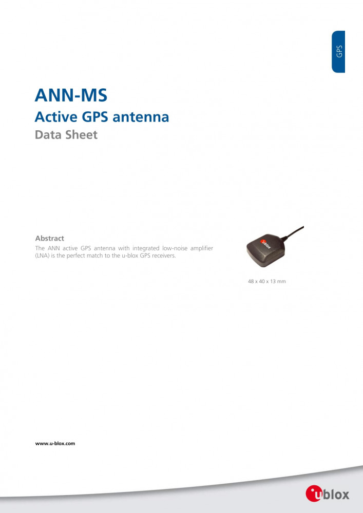 ANN-MS datasheet page 1