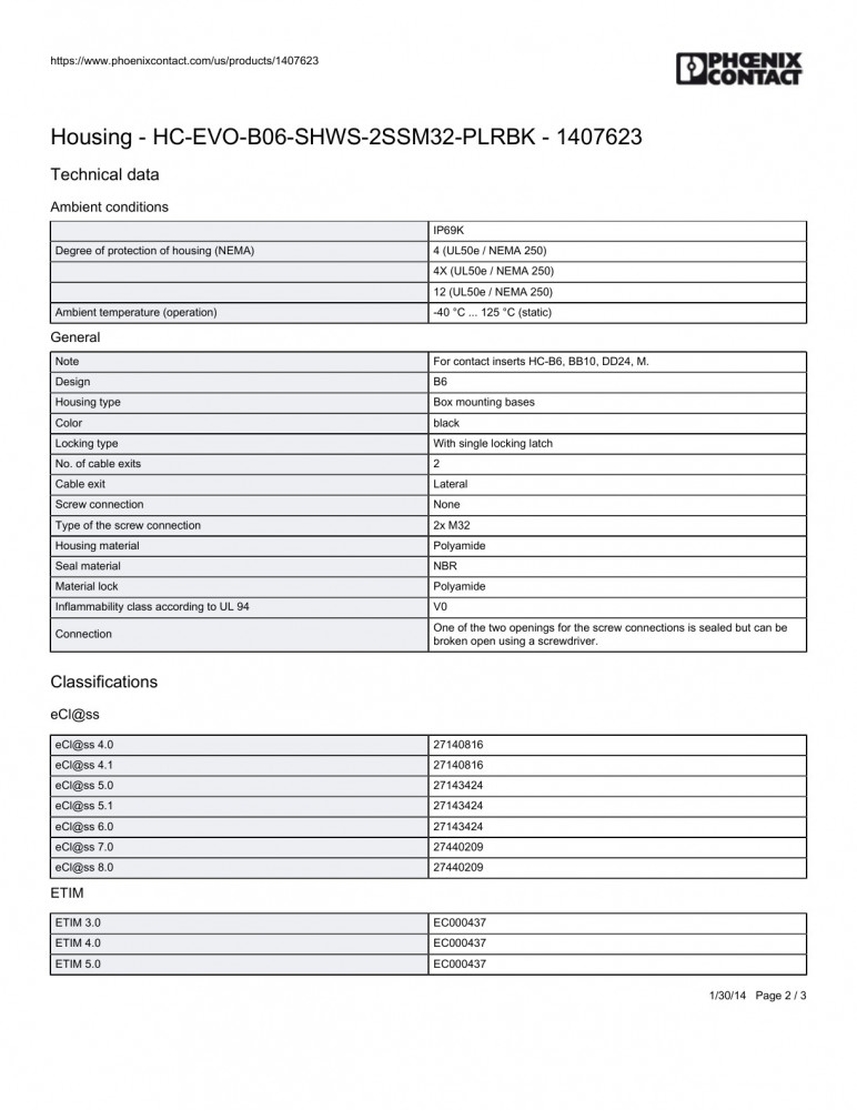 Phoenix Contact 1407623 product document page 2