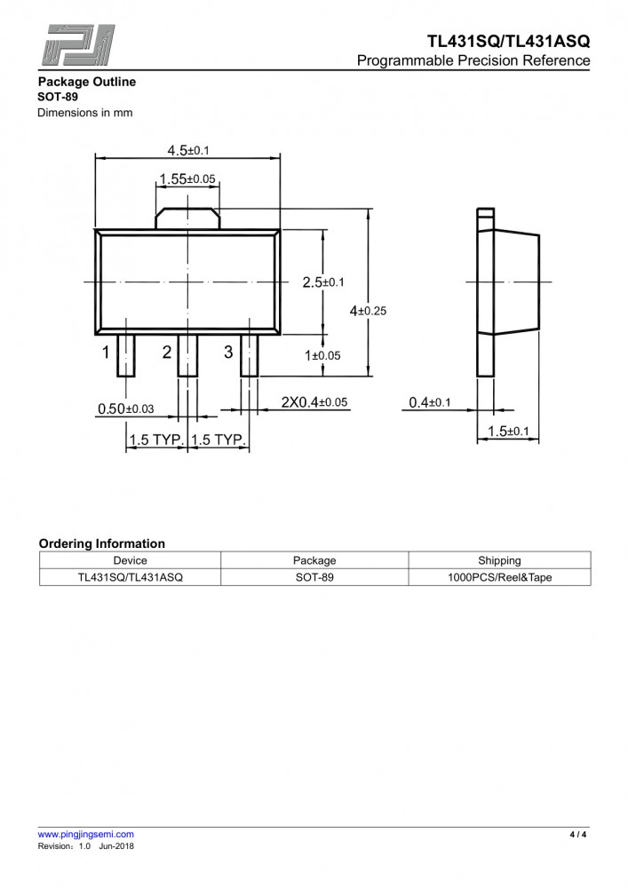 TL431ASQ datasheet page 4
