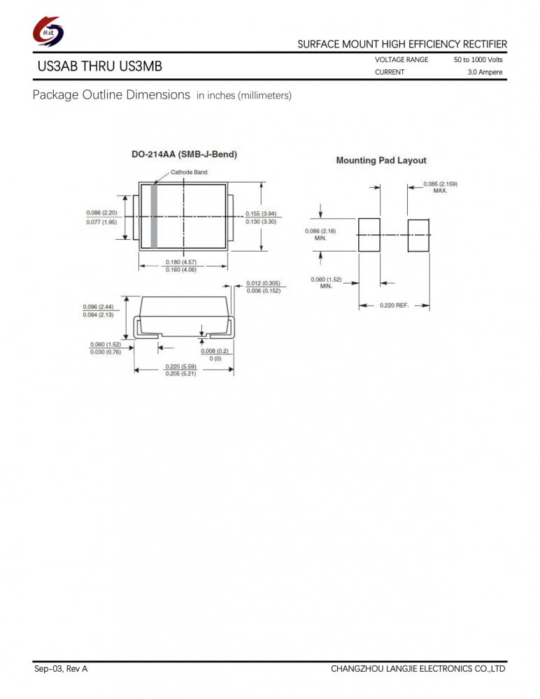US3DB datasheet page 3