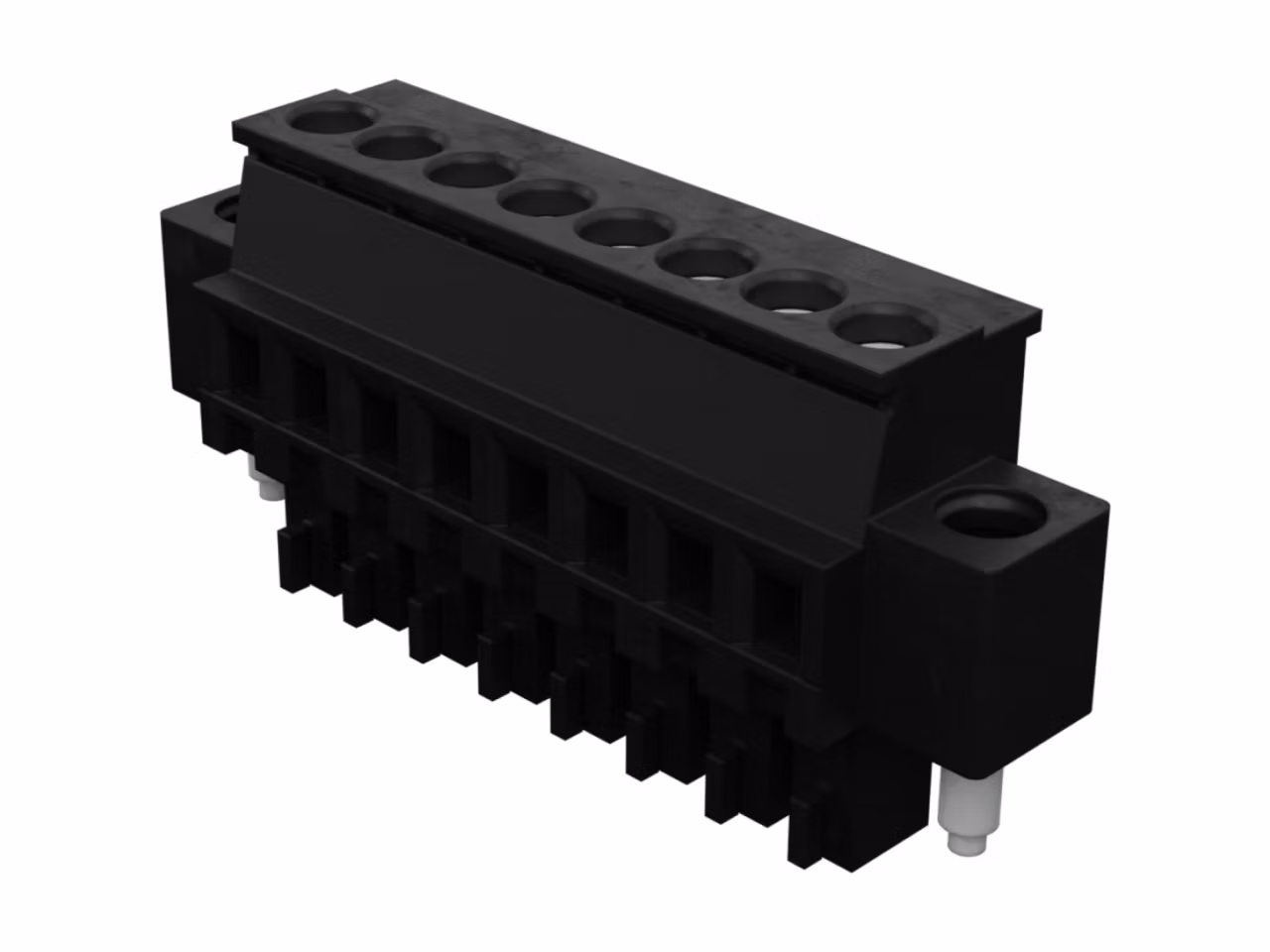 3.81mm Pitch Eurostyle Vertical Plug, with Retention Screws, Front Wire Entry, Gold (Au) Plated, Black, 8 Circuits for sale