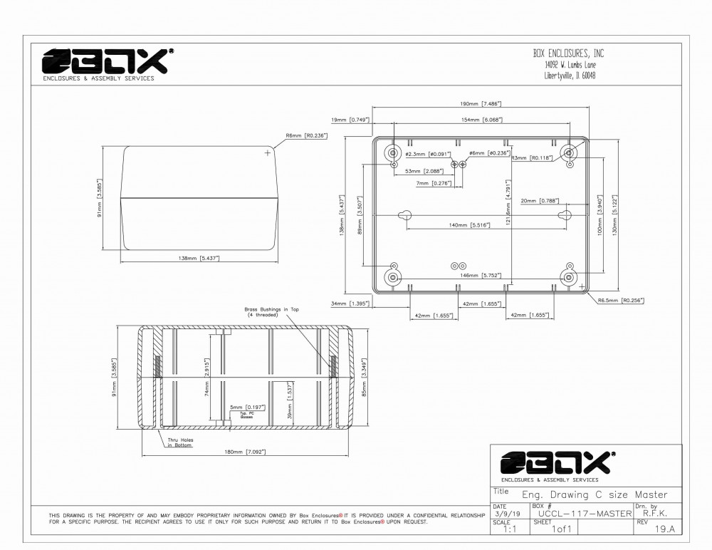 Engineering drawing preview supplied with the product information
