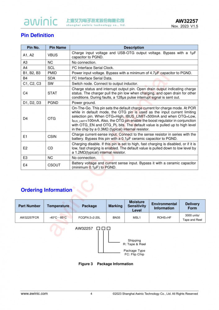 AW32257FCR datasheet page 4