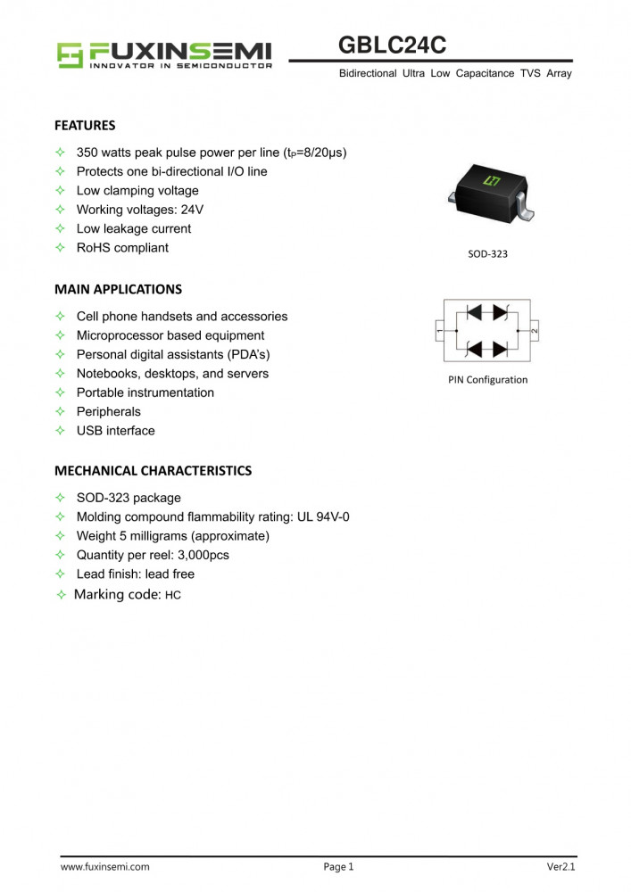 GBLC24C datasheet page 1
