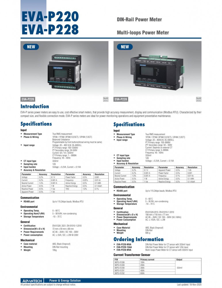 ADVANTECH EVA-P220 technical document preview