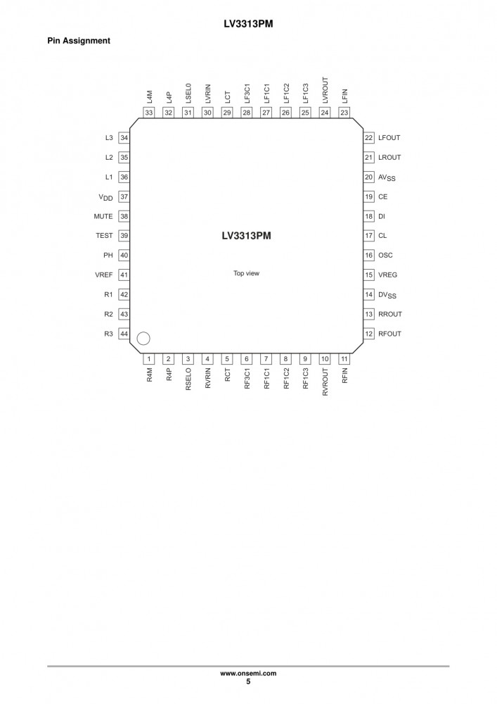 LV3313PM datasheet page 6