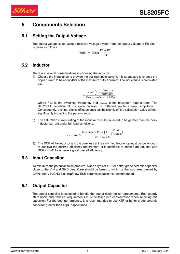 SL8205FC datasheet page 8
