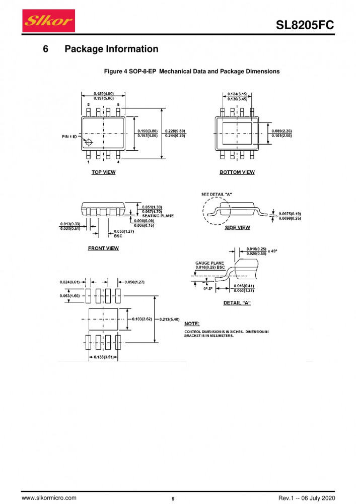 SL8205FC datasheet page 9