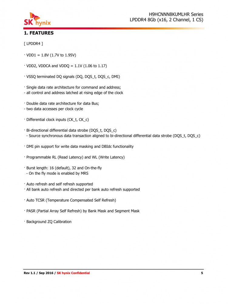H9HCNNN8KUMLHR-NME datasheet page 5