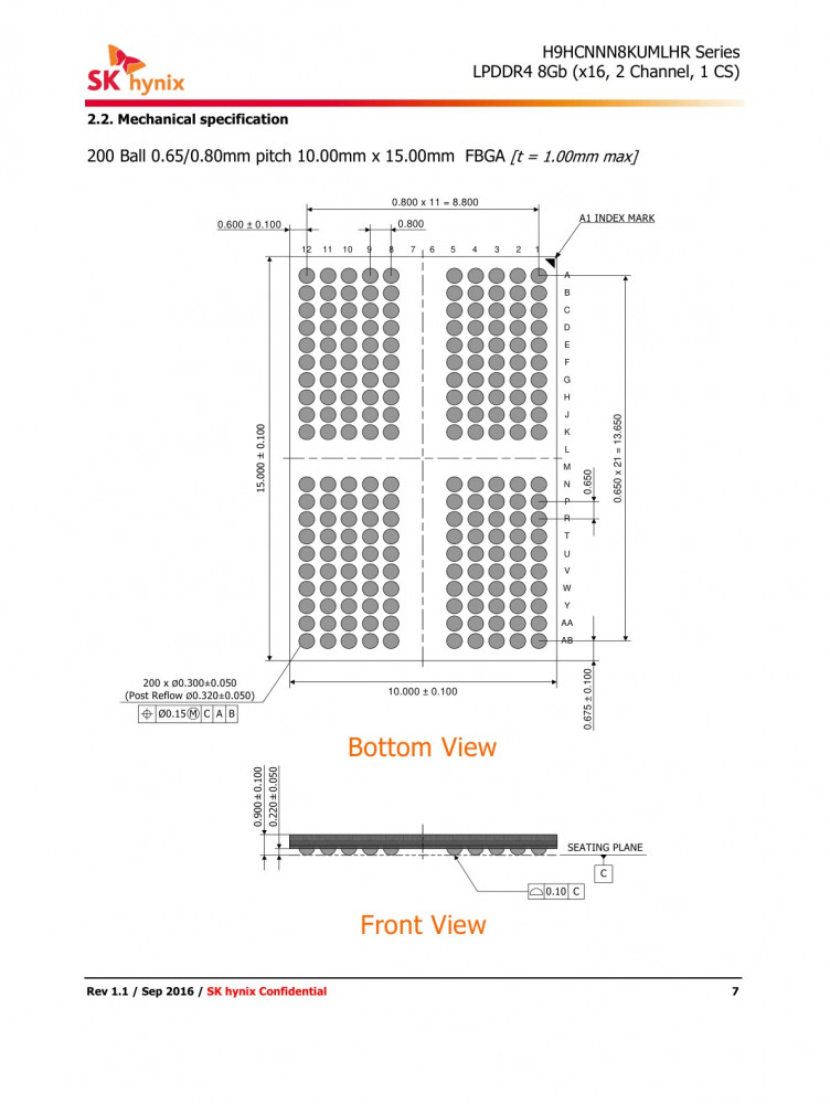 H9HCNNN8KUMLHR-NME datasheet page 7