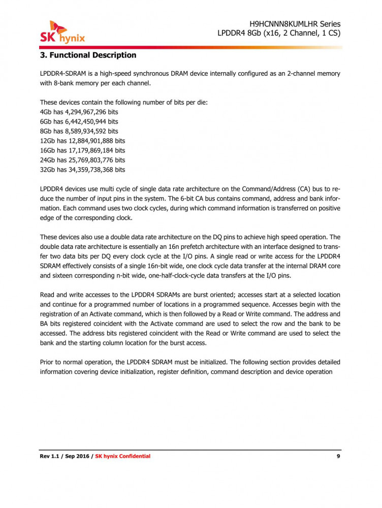 H9HCNNN8KUMLHR-NME datasheet page 9
