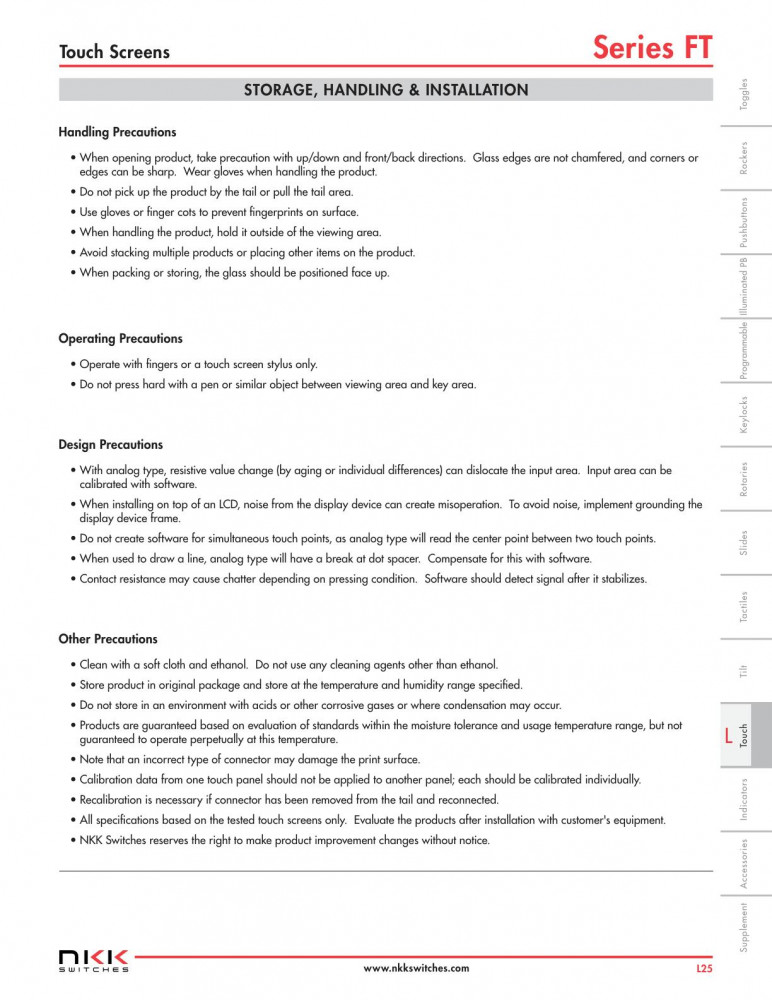 NKK touch panel technical document, page 6