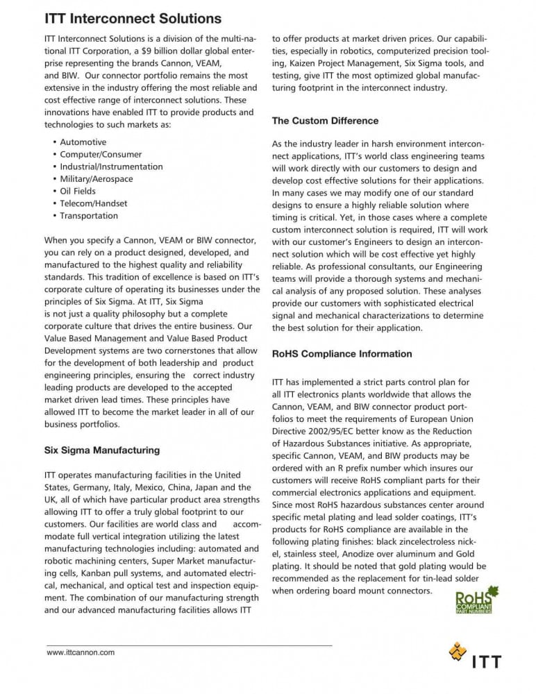 ITT CANNON APD documentation page 3