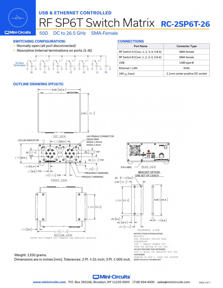 RC-2SP6T-26 datasheet page 3