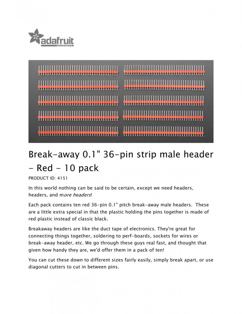 Adafruit 4151 technical document page 1